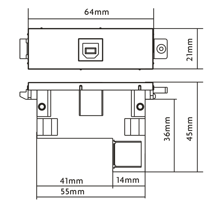 TC3 USB-B to USB-A Module with active booster circuit | Vision Audio Visual