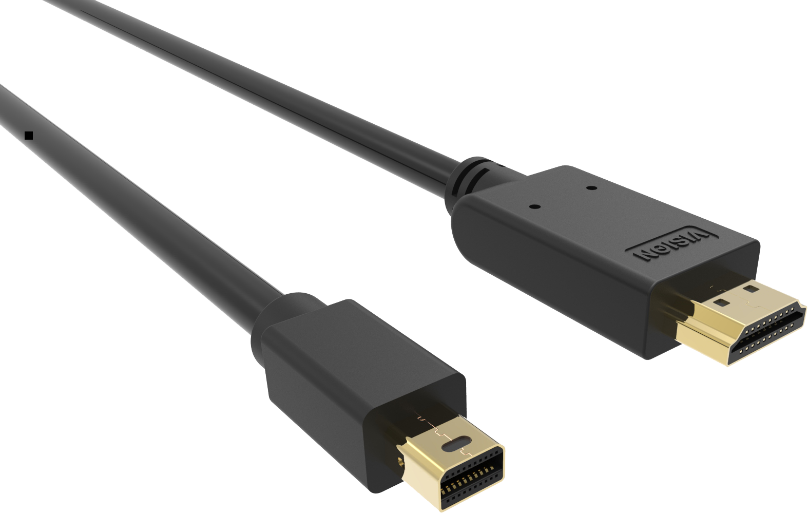Black Mini-DisplayPort to HDMI Cable 2m (6.5ft) | Vision Audio Visual
